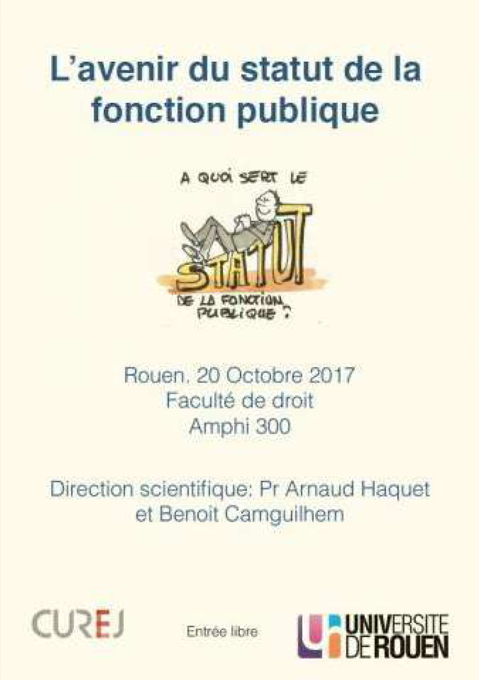 Le statut de la fonction publique - CUREJ | Centre Universitaire Rouennais d'Études Juridiques
